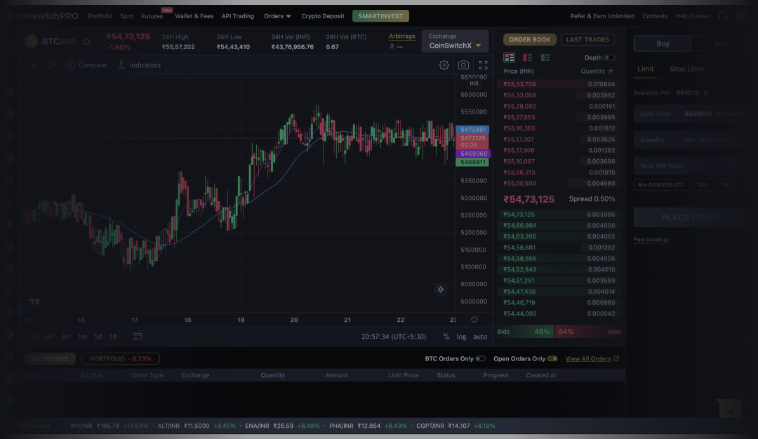 CoinSwitch Pro: Buy and sell crypto on the desktop